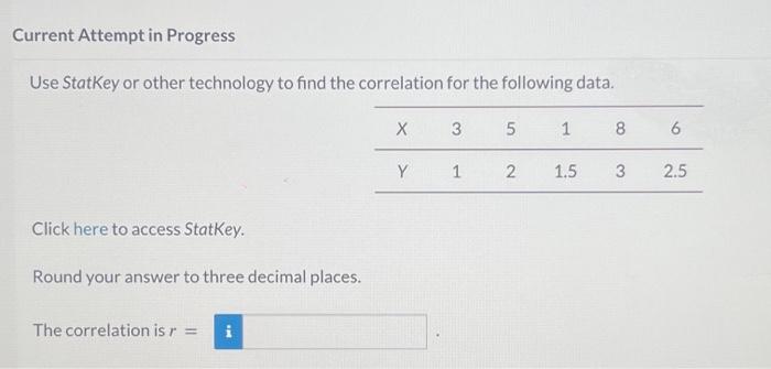 Solved Use StatKey or other technology to find the | Chegg.com