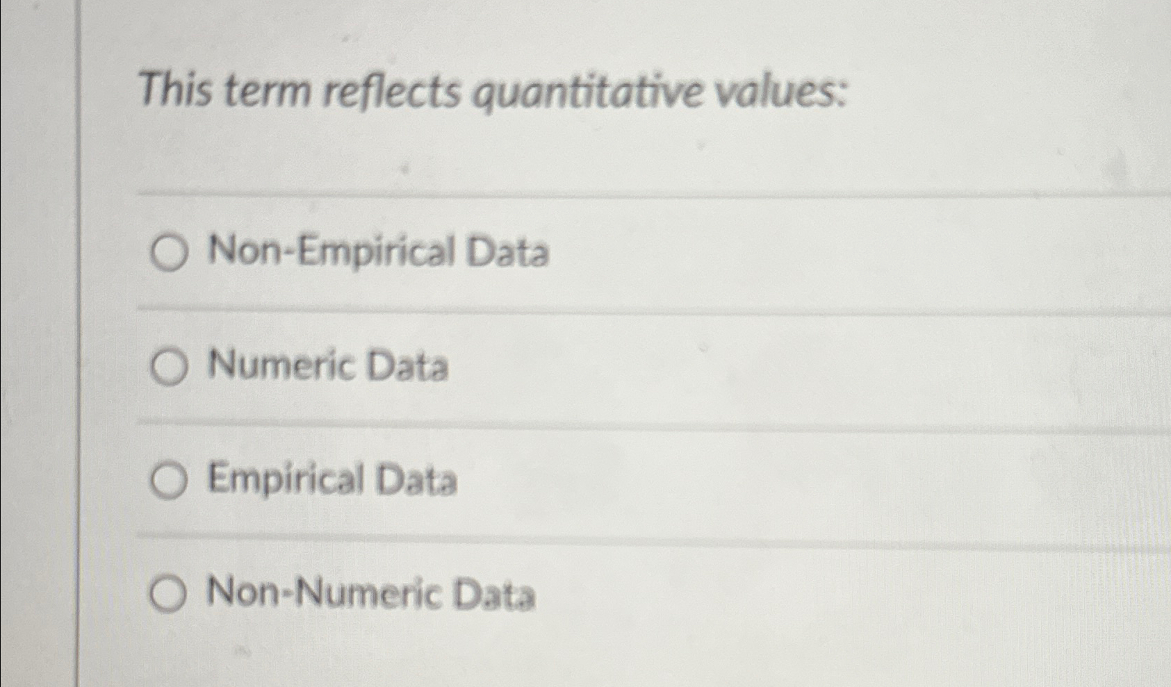 Solved This term reflects quantitative | Chegg.com