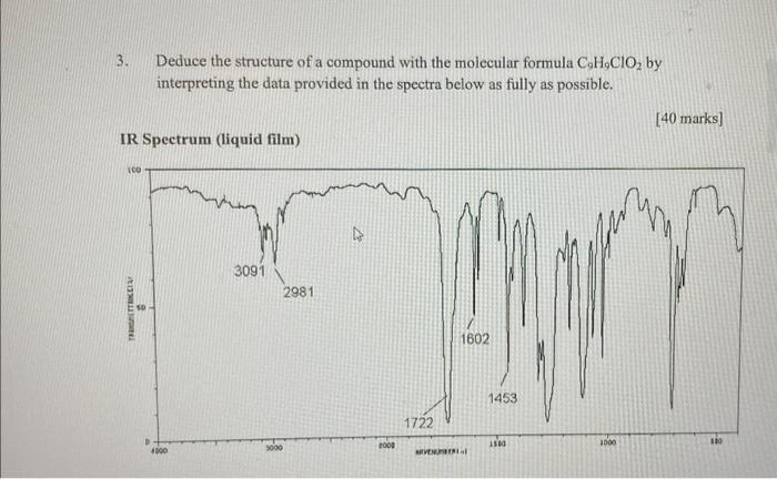 [solved] 3 Deduce The Structure Of A Compound With The Mo