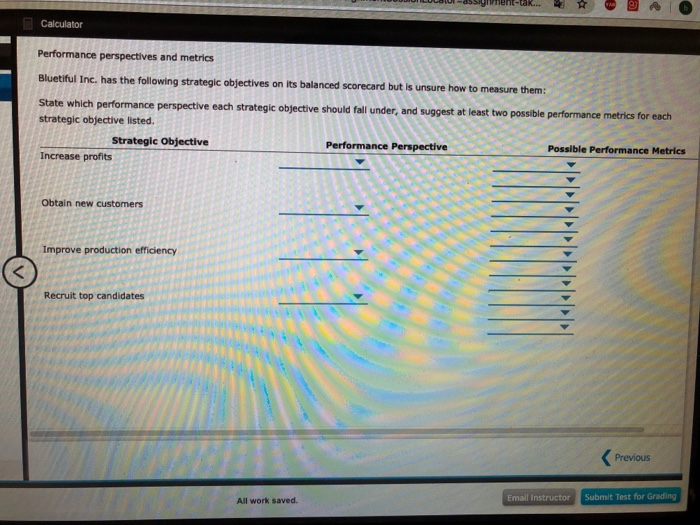 Solved Calculator Performance perspectives and metrics | Chegg.com