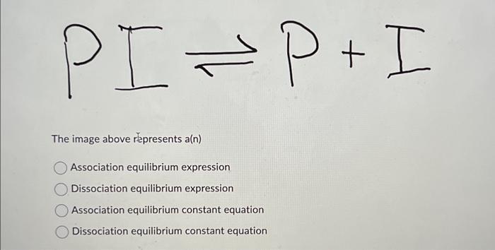 Solved PI=P+I The image above represents a(n) Association | Chegg.com