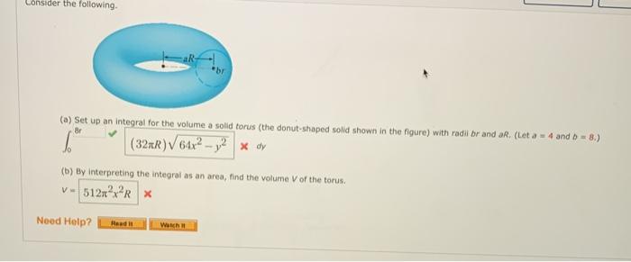 Solved Consider the following (a) Set up an integral for the | Chegg.com