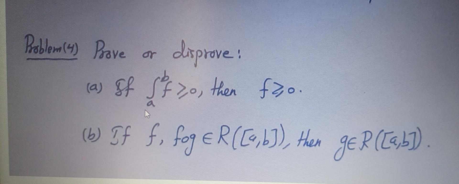 Solved Problem (4) Prove : disprove (a) of so, then fao. (b) | Chegg.com
