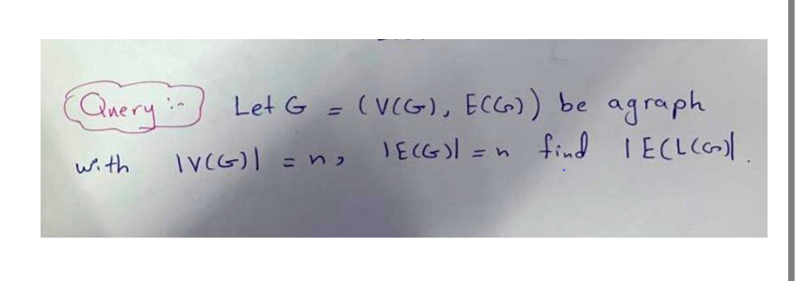 Solved Query:- ﻿Let G=(V(G),E(G)) ﻿be agraph with | Chegg.com