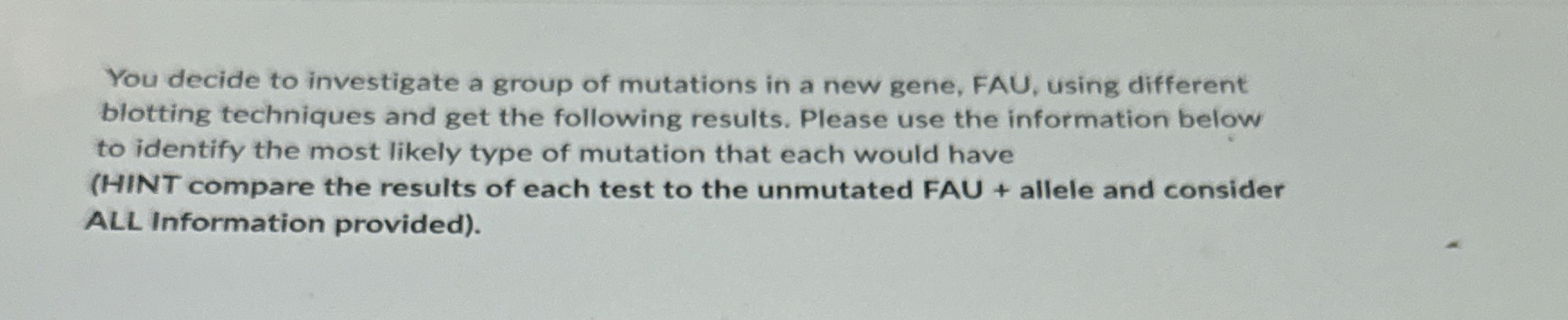 Solved You decide to investigate a group of mutations in a | Chegg.com