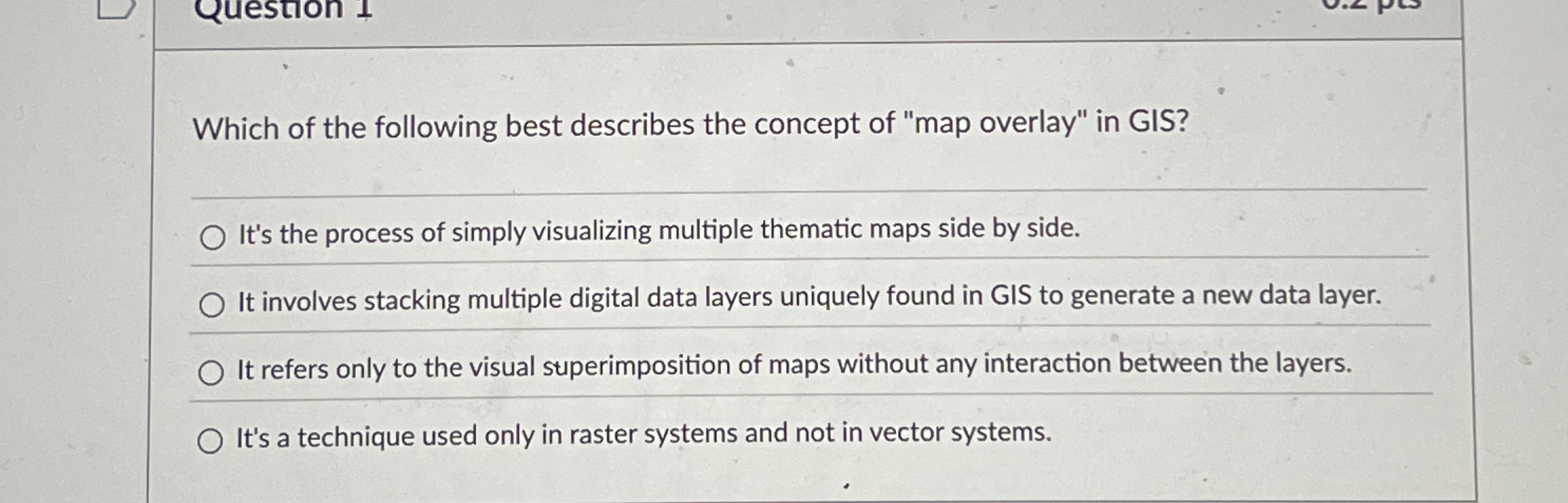 Solved Which of the following best describes the concept of | Chegg.com