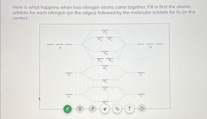 Solved Here is what happens when two nitrogen atoms come | Chegg.com