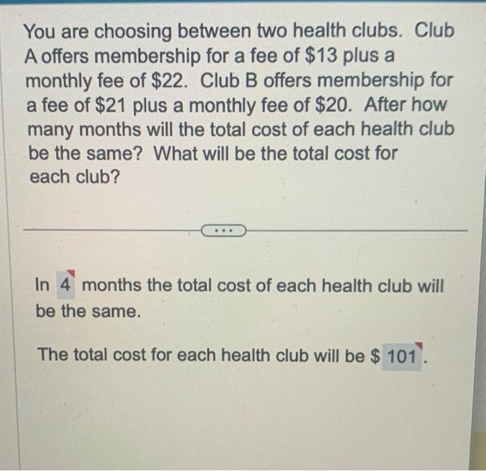 Solved You are choosing between two health clubs. Club A | Chegg.com