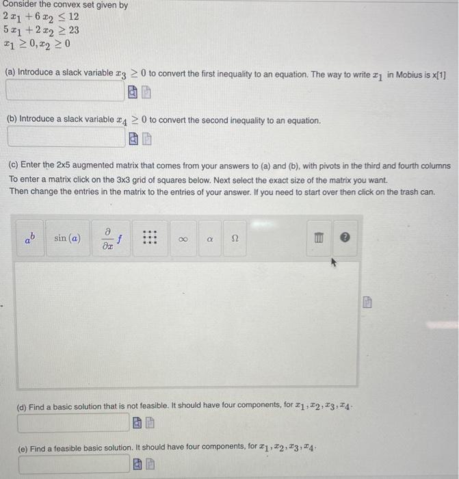 Solved Consider the convex set given by | Chegg.com