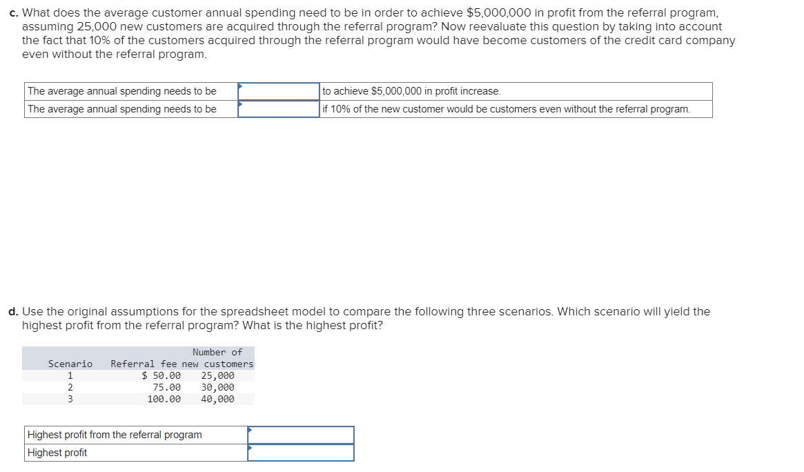 Solved 15.11 ﻿Credit Card Revenue Use the spreadsheet model | Chegg.com