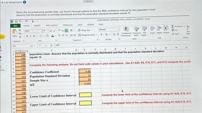 Solved I need to know the formulas to fine lower and upper | Chegg.com