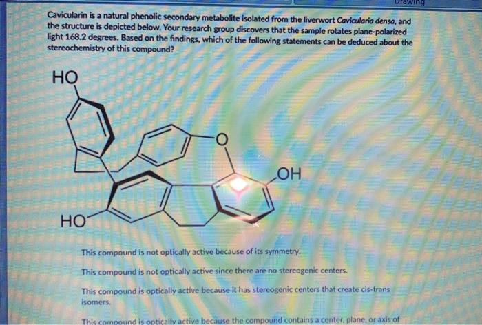 Solved Cavicularin is a natural phenolic secondary | Chegg.com