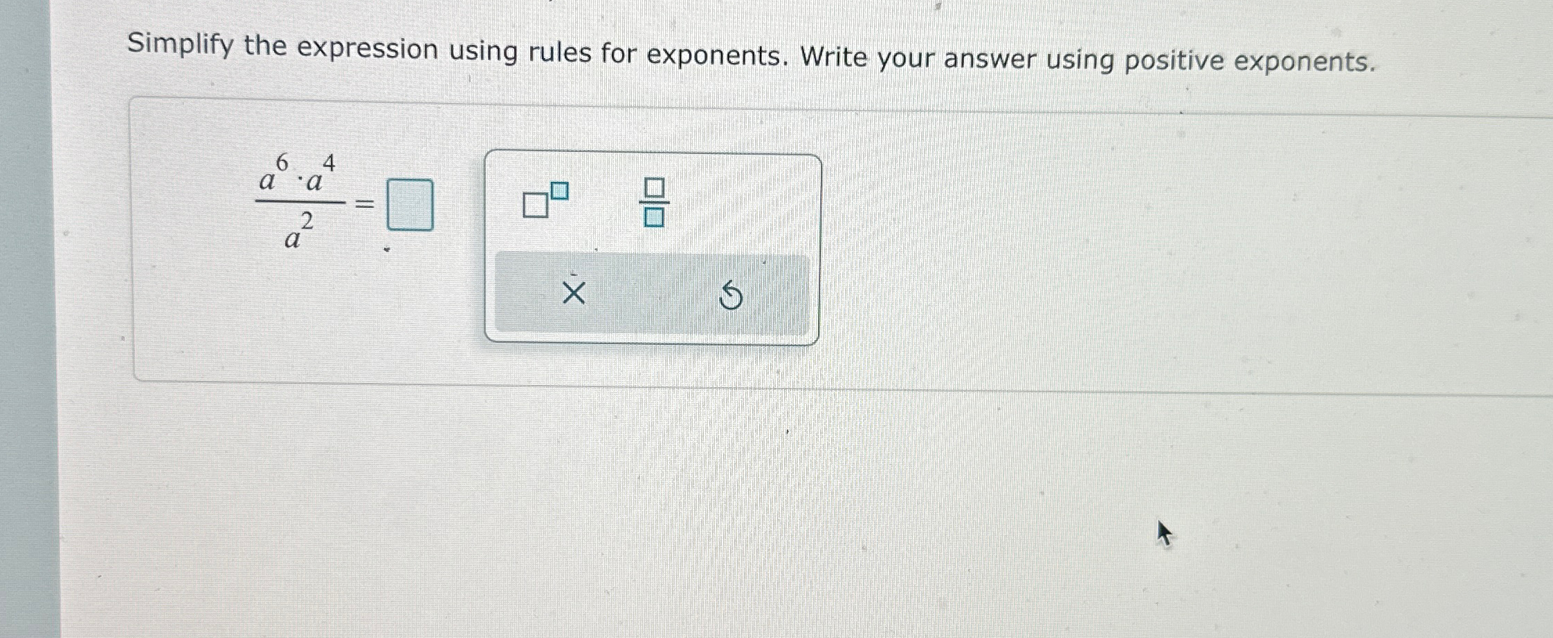 Solved Simplify the expression using rules for exponents. | Chegg.com