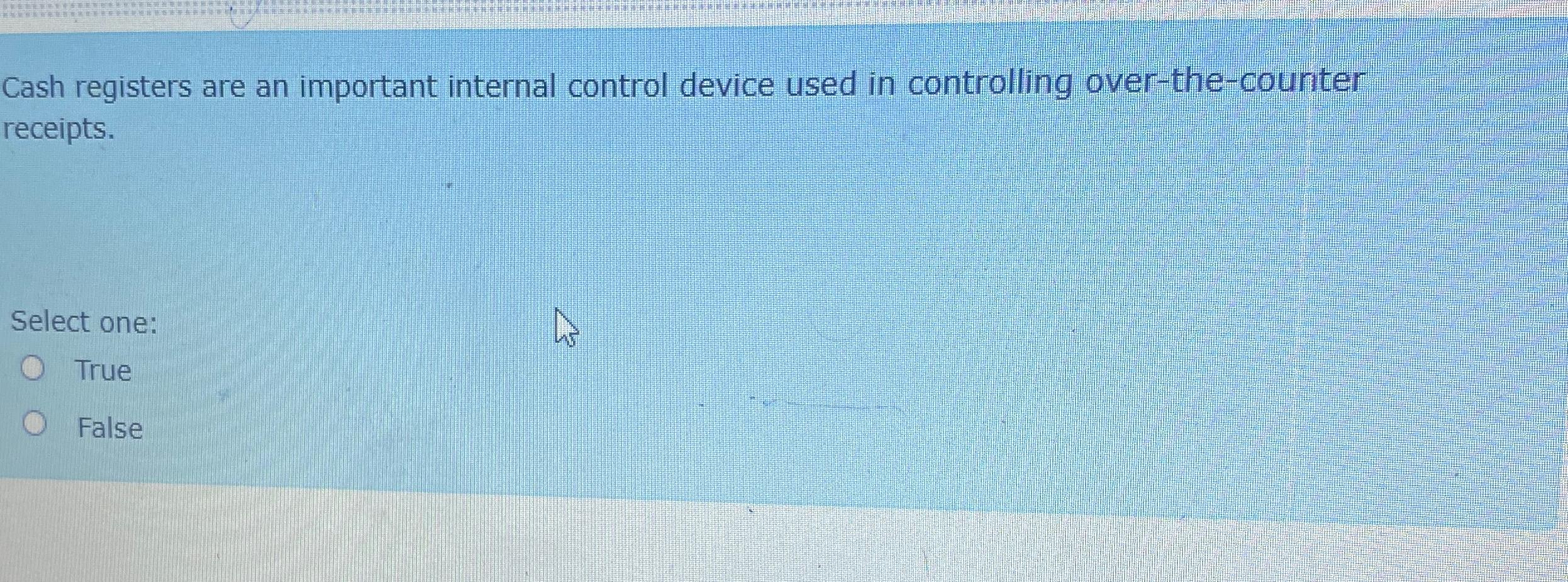 Solved Cash registers are an important internal control | Chegg.com