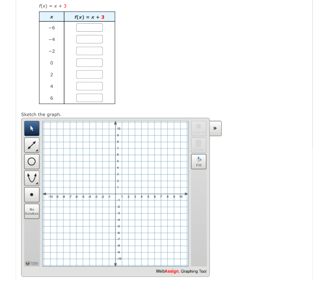 Solved ]=x+3[6,Sketch the aranh.veDASsıgn. ﻿Grapnıng Iool | Chegg.com