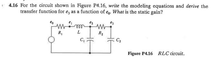 Solved 4.16 For the circuit shown in Figure P4.16, write the | Chegg.com