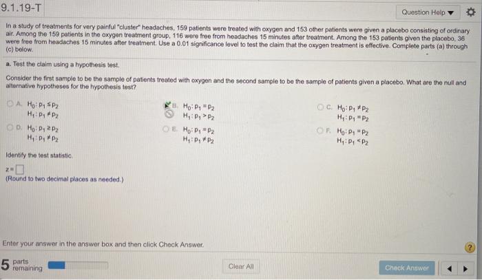 Solved dertly the test stic Round to decimal places as | Chegg.com