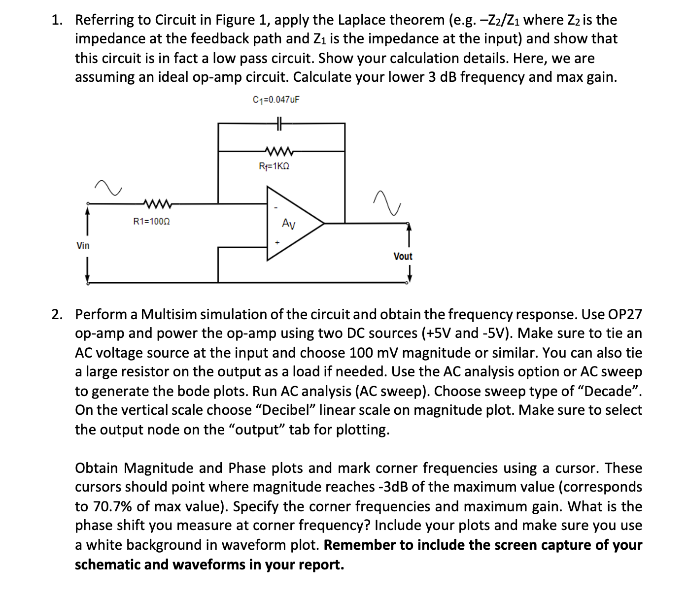 Solved Referring to Circuit in Figure 1 , ﻿apply the Laplace | Chegg.com