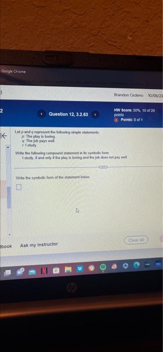 Solved Google Chrome () 27 2 KE tbook ari Jameworkauppac or | Chegg.com