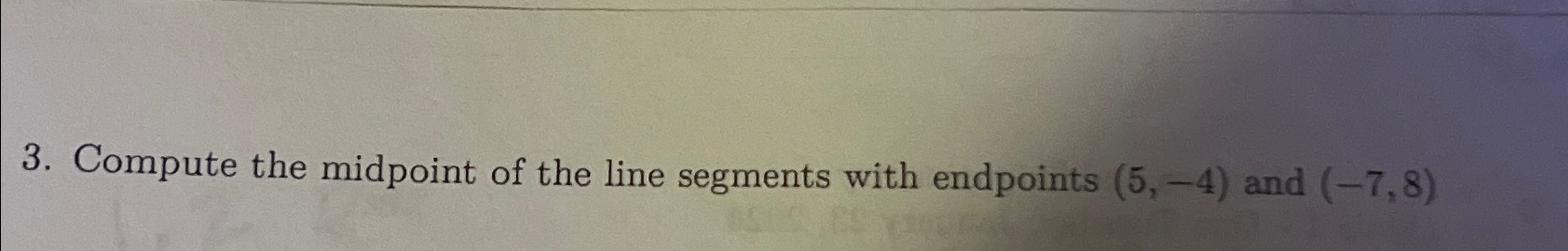 Solved Compute the midpoint of the line segments with | Chegg.com