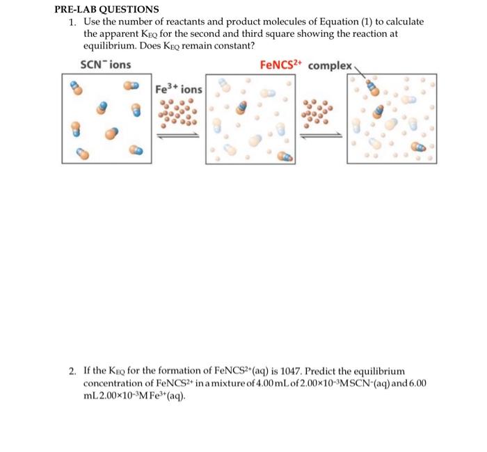 Solved RE-LAB QUESTIONS 1. Use the number of reactants and | Chegg.com