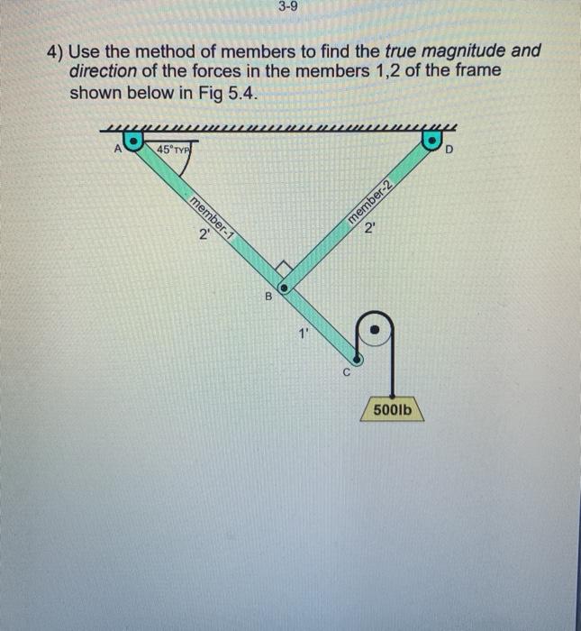 Solved 3-9 4) Use the method of members to find the true | Chegg.com
