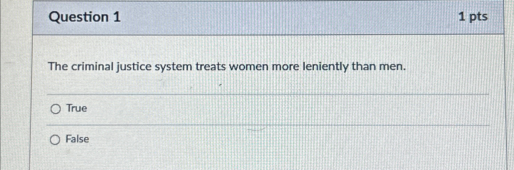 Solved Question 11ptsThe criminal justice system treats | Chegg.com