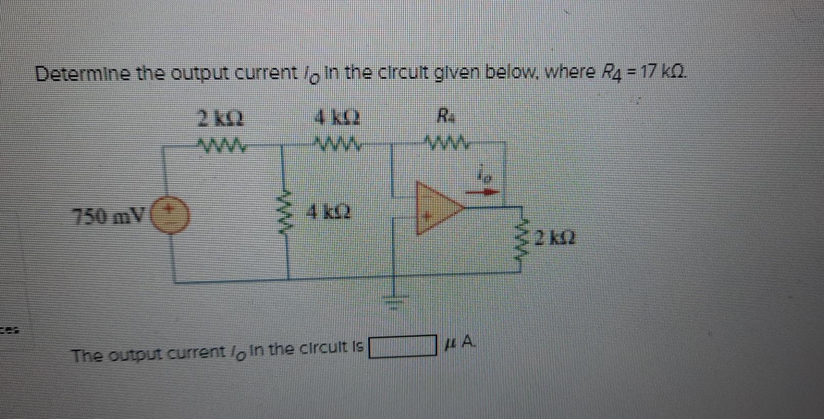 Solved Determine the output current lo in the circult given | Chegg.com Solved Determine the output current lo in the circult given | Chegg.com
