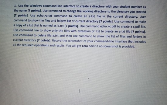 Solved 1. Use the Windows command-line interface to create a | Chegg.com