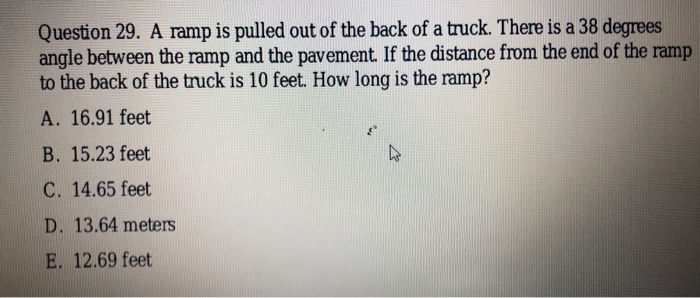 Solved Question 29. A ramp is pulled out of the back of a | Chegg.com