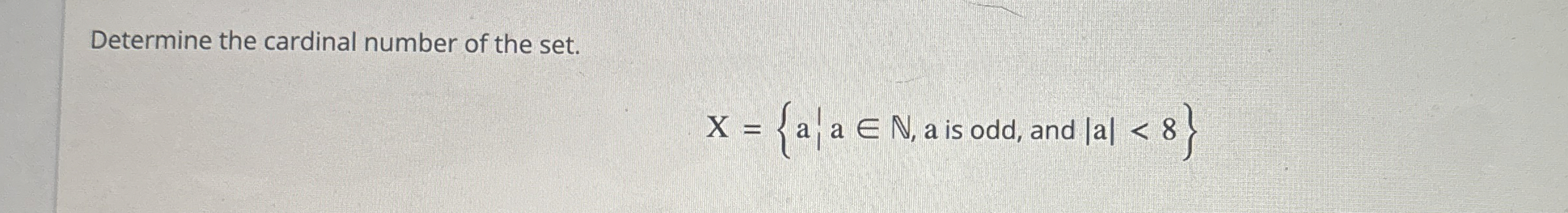 Solved How to solve Determine the cardinal number of the | Chegg.com