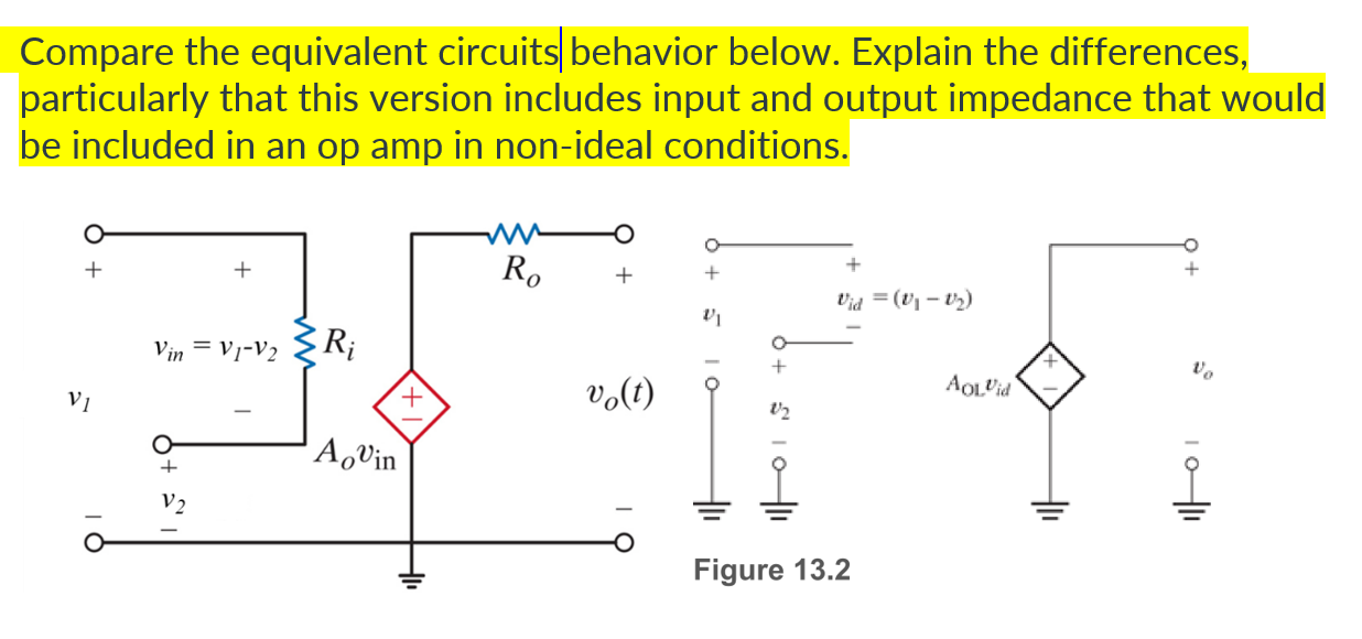 Solved Compare the equivalent circuits|behavior below. | Chegg.com Solved Compare the equivalent circuits|behavior below. | Chegg.com