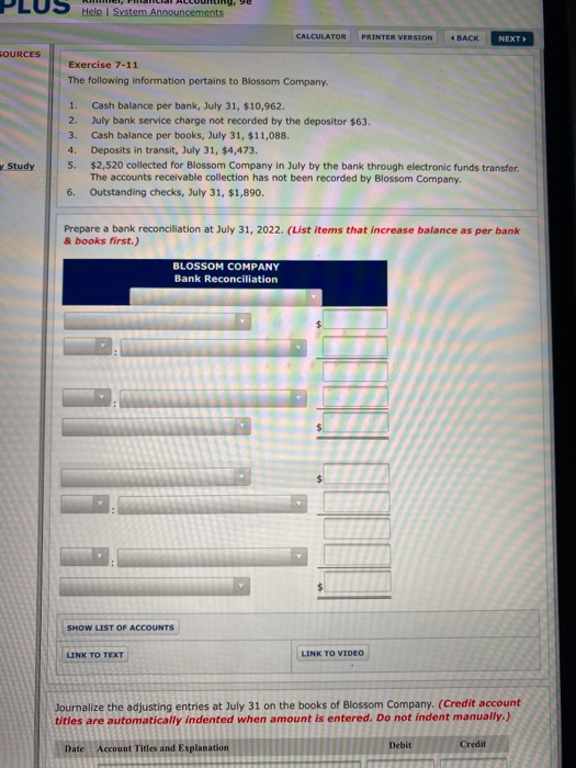 Solved Help System Announcements CALCULATOR PRINTER VERSION | Chegg.com