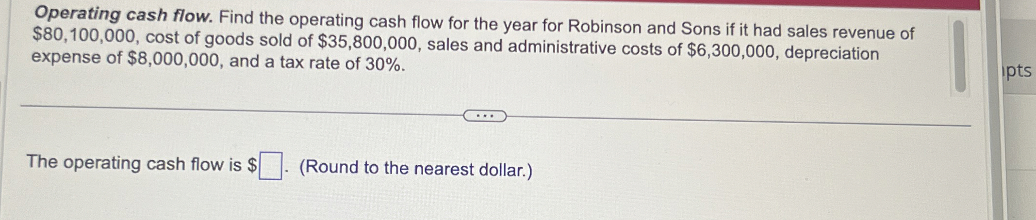 Solved Operating cash flow. Find the operating cash flow for | Chegg.com