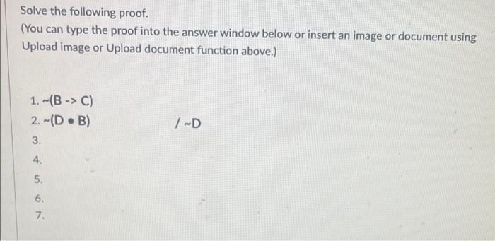 Solve the following proof. (You can type the proof | Chegg.com
