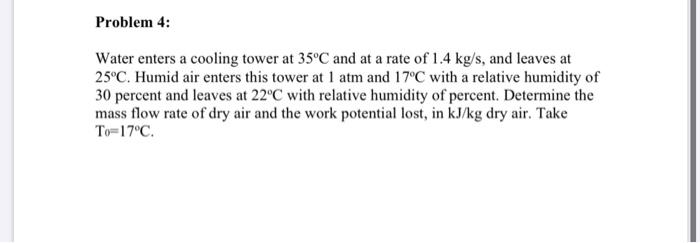 Solved Problem 1: Humid atmospheric air at 1 atm, 30°C, and | Chegg.com