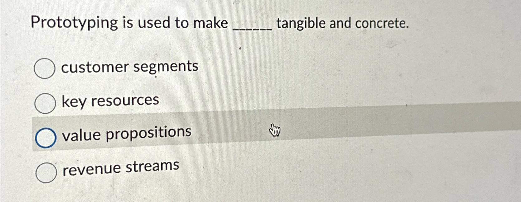 Solved Prototyping is used to make _____ ﻿tangible and | Chegg.com