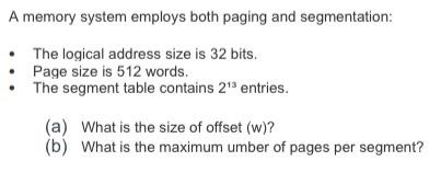 Solved A memory system employs both paging and segmentation: | Chegg.com