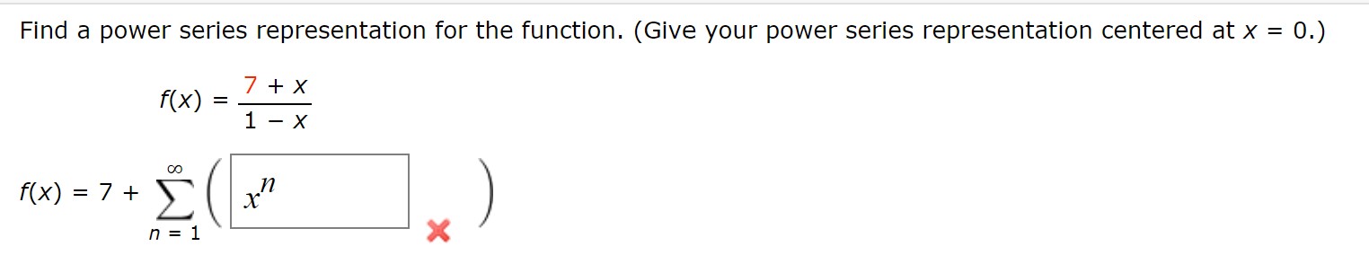Solved Find a power series representation for the function. | Chegg.com