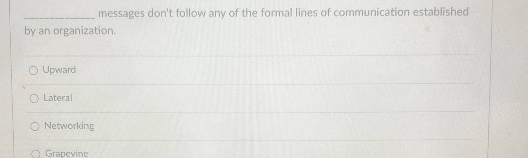 Solved messages don't follow any of the formal lines of | Chegg.com