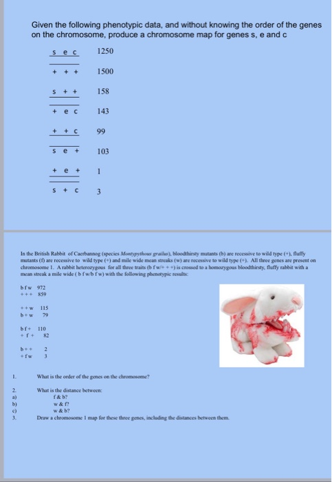 Solved Given the following phenotypic data, and without | Chegg.com