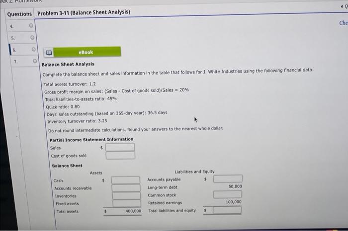Solved Balance Sheet Analysis Complete the balance sheet and | Chegg.com