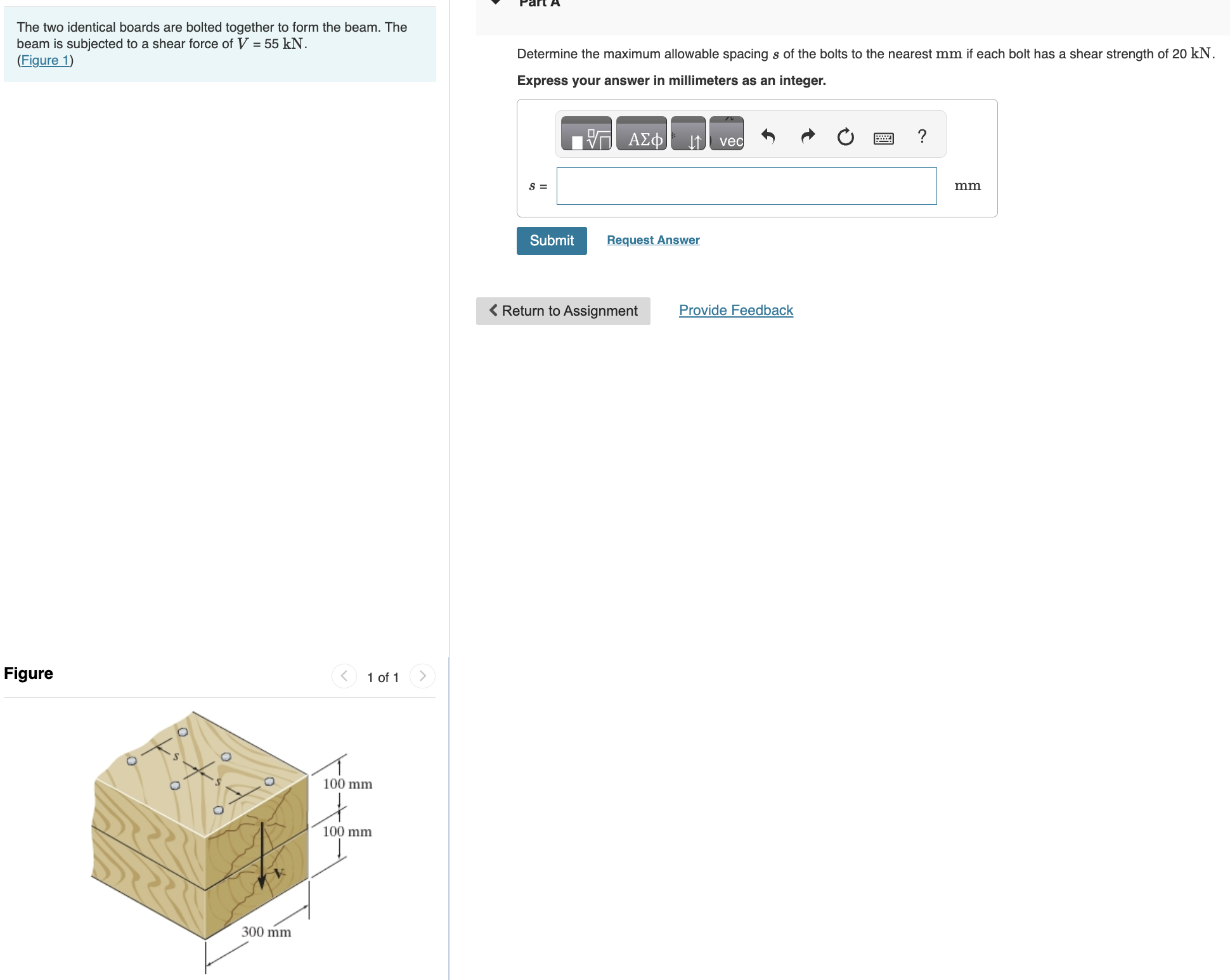Solved s=Determine the maximum allowable spacing s ﻿of the | Chegg.com