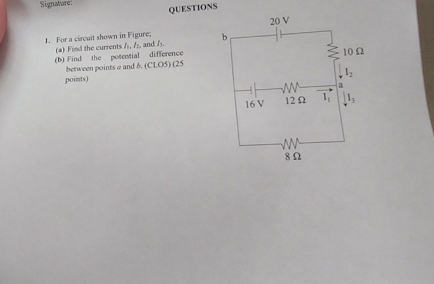 Solved Signature: 1. For a circuit shown in Figure; (a) Find | Chegg.com