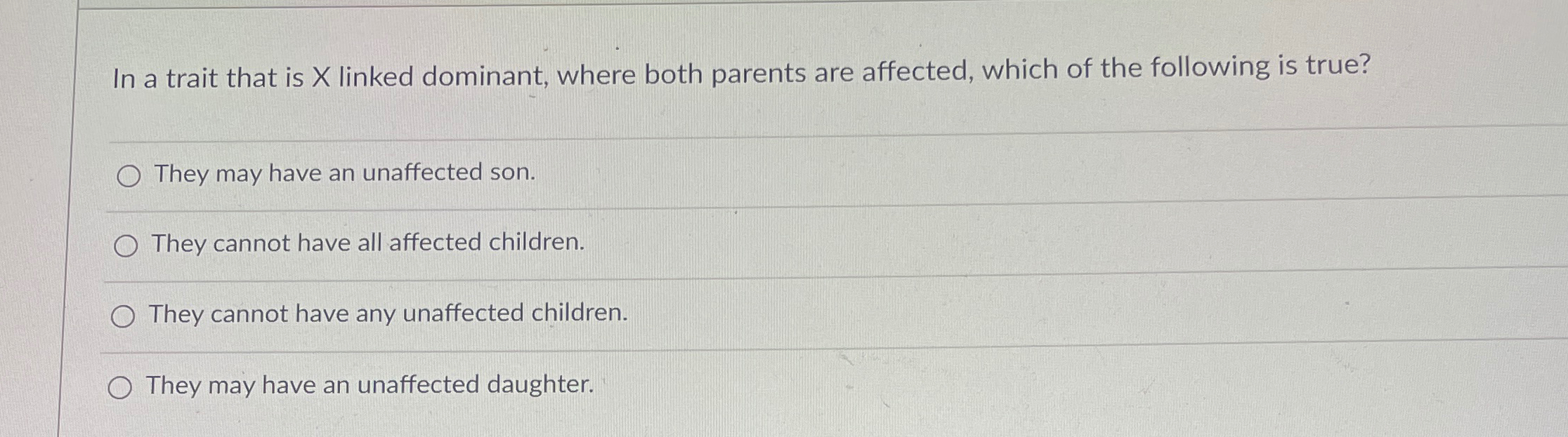 Solved In a trait that is x ﻿linked dominant, where both | Chegg.com