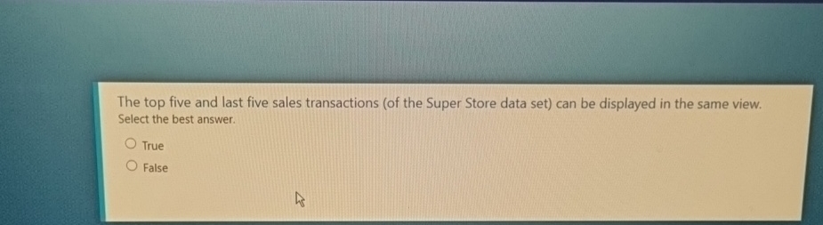 Solved The top five and last five sales transactions (of the | Chegg.com