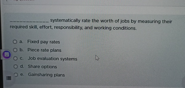 Solved systematically rate the worth of jobs by measuring | Chegg.com