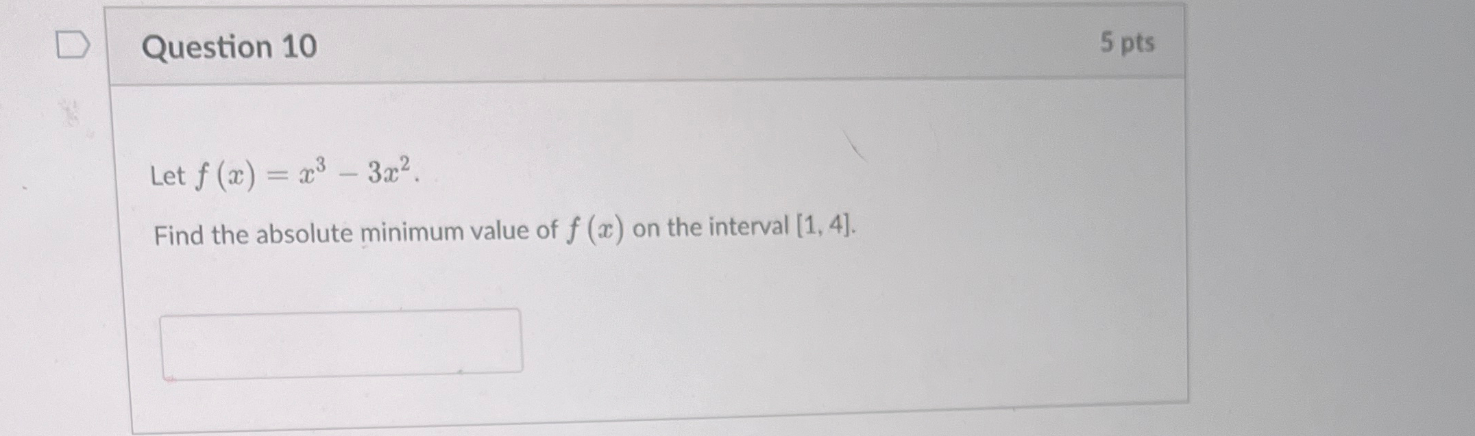 Solved Question 105 ﻿ptsLet f(x)=x3-3x2.Find the absolute | Chegg.com