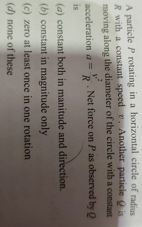 A particle P ﻿rotating in a horizontal circle of | Chegg.com
