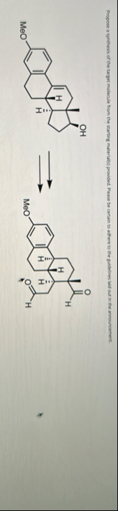 Solved Propose a synthesis of the target molecule from the | Chegg.com